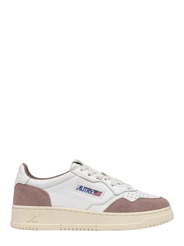 AUTRY Medalist Low Leather Sneakers - Beige