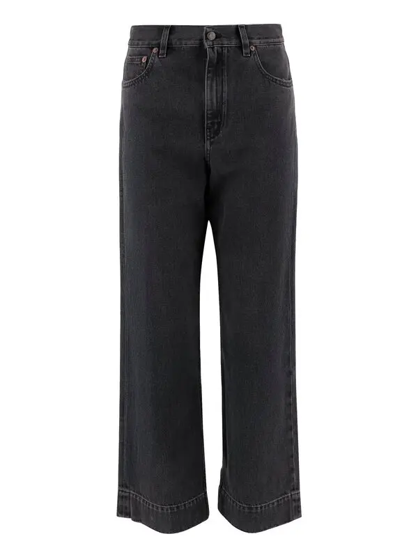 Chloé High-waisted Wide Leg Denim Jeans - Grey