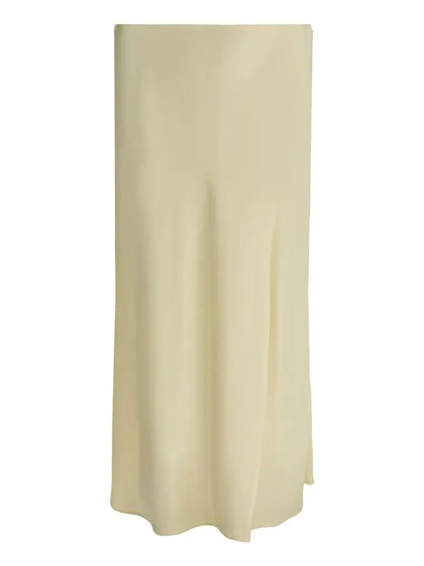 Khaite Satin Midi Skirt - Yellow