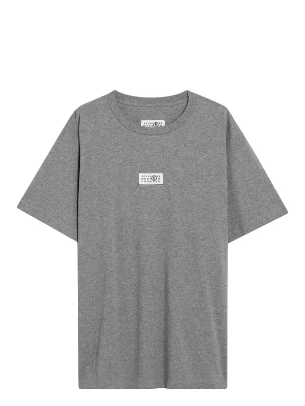 MAISON MARGIELA Light T Shirt With Numeric Signature Patch - Grey