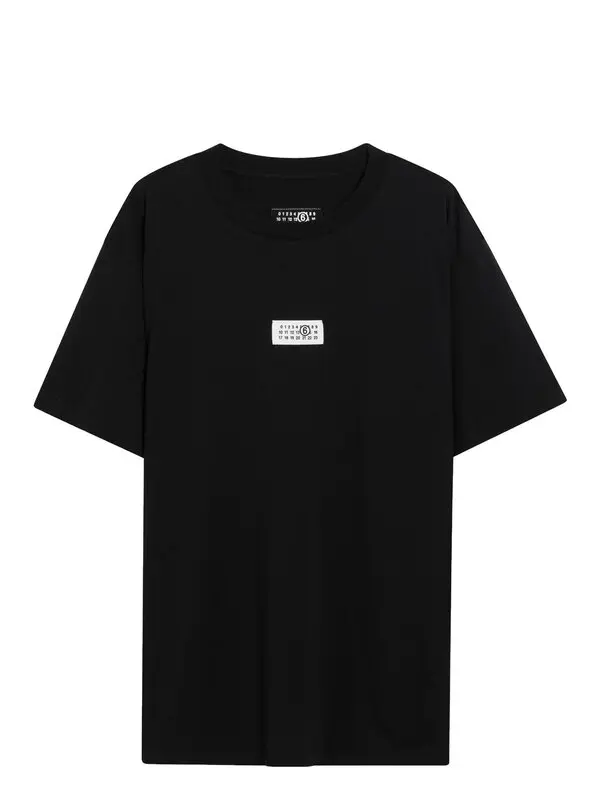 MAISON MARGIELA T Shirt With Numeric Signature Patch - Black