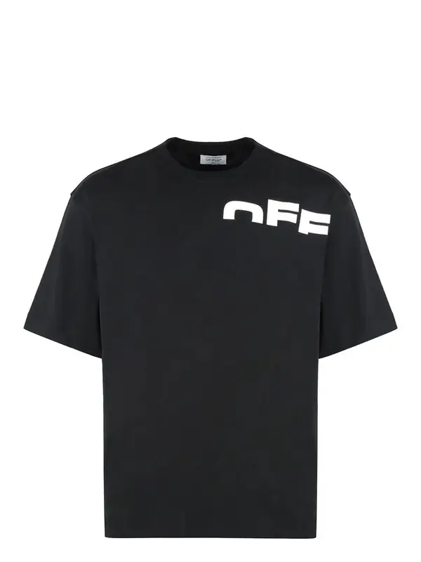 Off White Logo T Shirt - Black