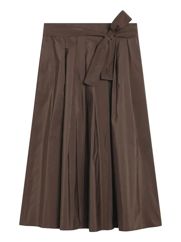 Max Mara Cotton-blend Taffeta Midi Skirt - Blue