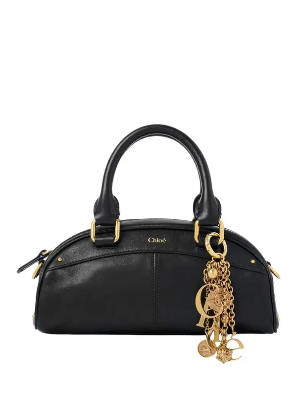 Chloé Small Bowling Bag In Leather - Black