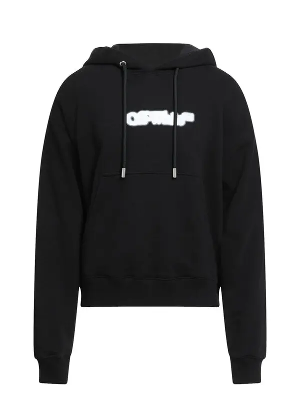 Off White Hooded Logo Sweatshirt - Black