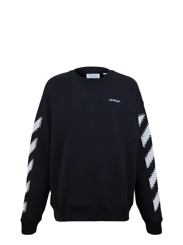 Off White Pixel Diag Sweatshirt - Black