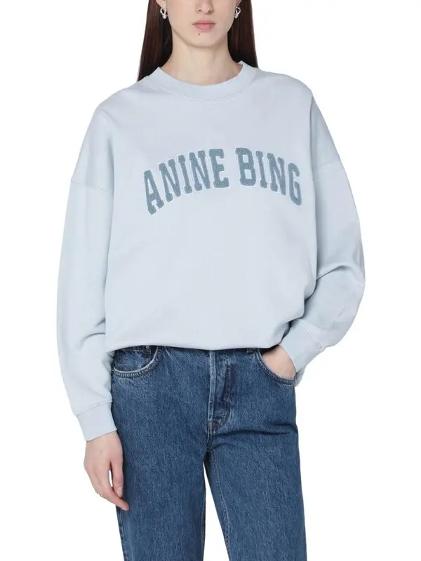 ANINE BING Miles Logo Sweatshirt - Light Blue