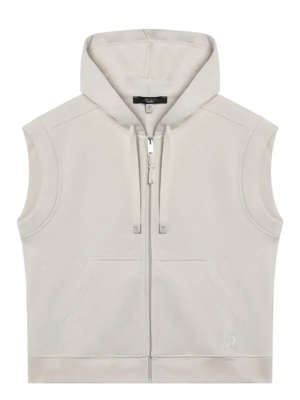 Max Mara Cotton-blend Fleece Gilet - Blue