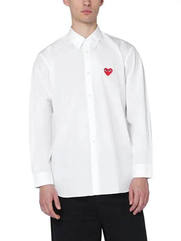 Play Comme Des Garcon Cotton Shirt - White