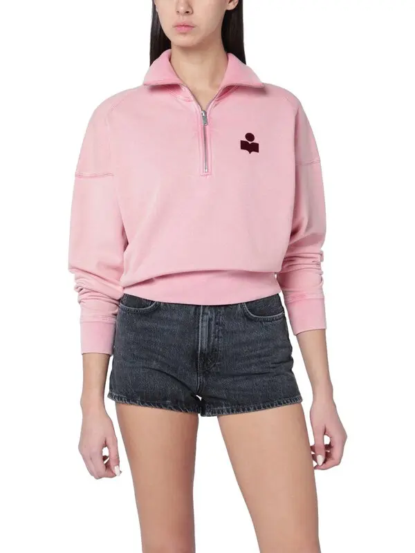 Isabel Marant Ross Cotton Sweatshirt - Pink