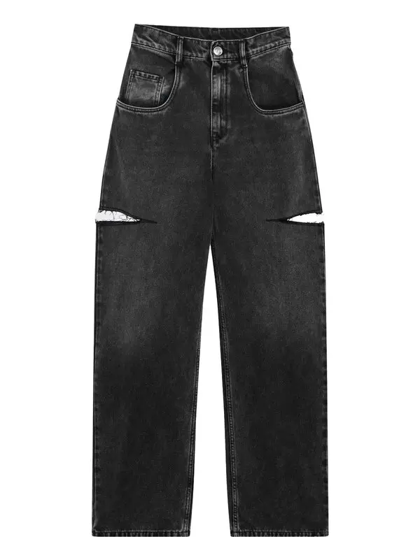 MAISON MARGIELA Washed Jeans With Rips - Black