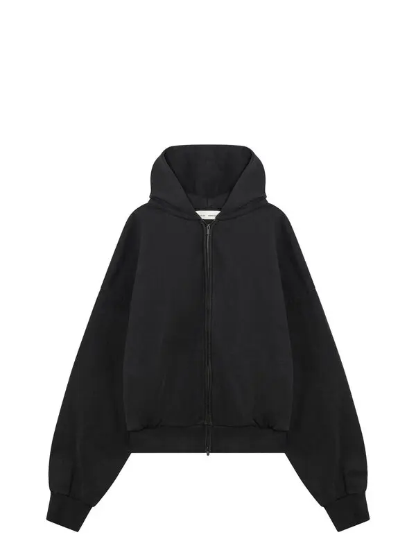Fear Of God Washed Zip Hoodie - Black