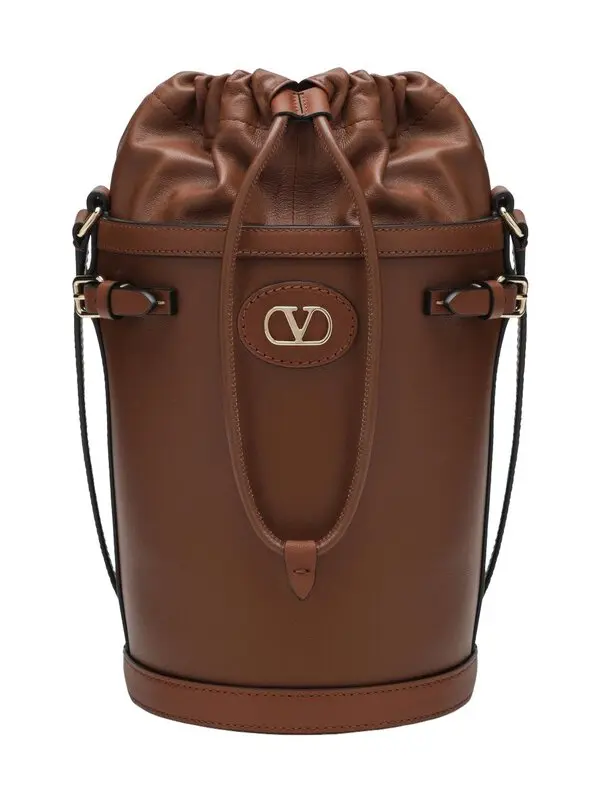 Valentino Garavani Vlogo Signature Bucket Bag - Brown