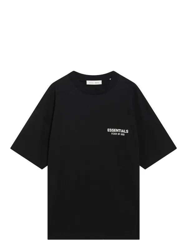 Fear Of God Washed T Shirt With Logo Print - Black