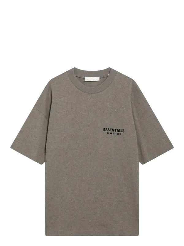 Fear Of God Mélange T Shirt With Logo Print - Grey