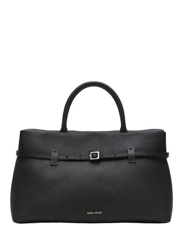 Manu Atelier Le Cambon 35 Grained Leather Bag - Black