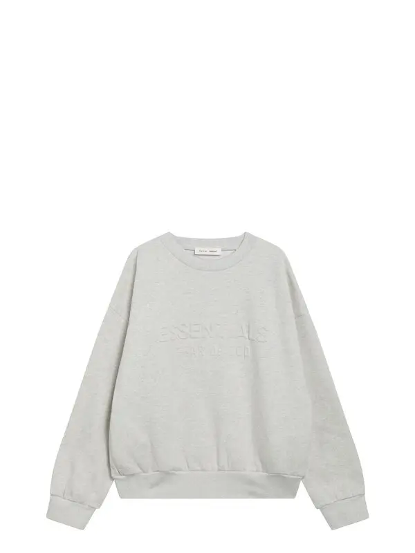 Fear Of God Crewneck Sweatshirt With Embossed Logo - Brown