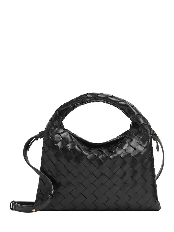 Bottega Veneta Mini Hop Hobo Bag - Black