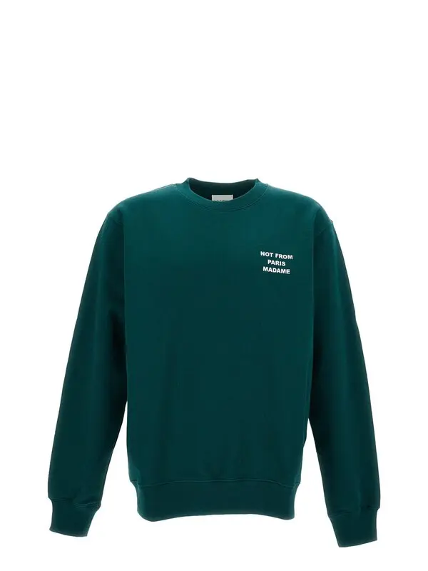 Drole De Monsieur Slogan Crewneck Sweatshirt - Verde