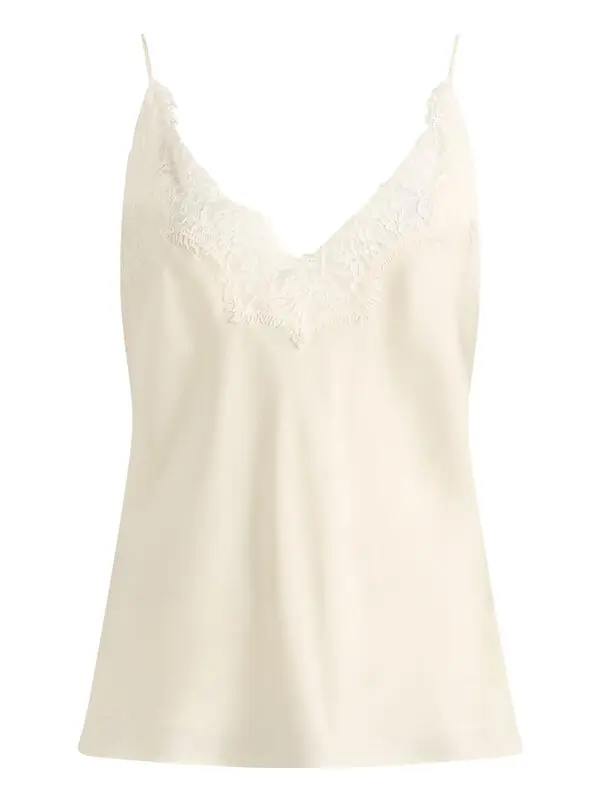 RÓHE Lace Silk Camisole - Cream