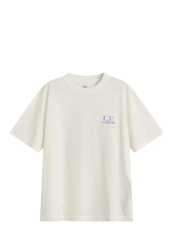 C.P. COMPANY 30/1 Jersey Comfort Logo T-shirt - Gauze White