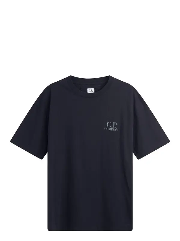 C.P. COMPANY 30/1 Jersey Comfort Logo T-shirt - Total Eclipse