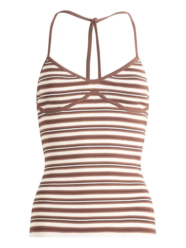 Faithfull The Brand Citara Halter Top - Ombre Stripe