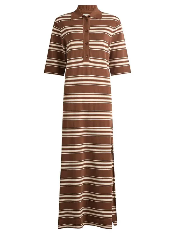 Faithfull The Brand Santiago Polo Maxi Dress - Ombre Stripe