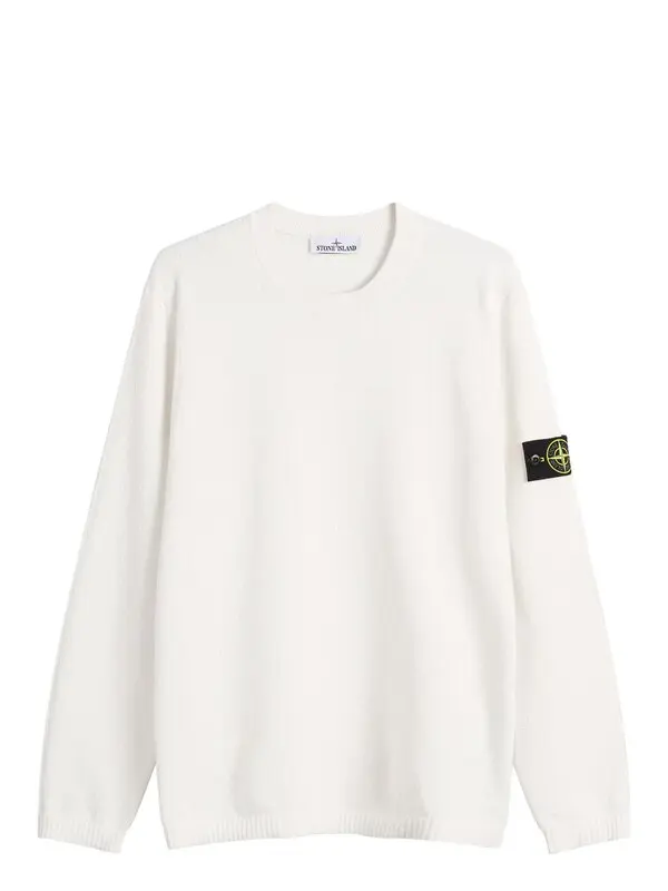 Stone Island Micro Stitch Crew Neck Jumper - Ivory