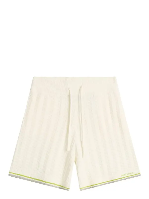 Casablanca Tennis Boucle Shorts - White