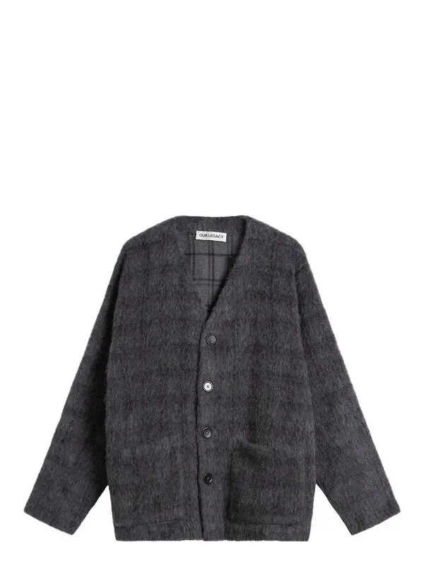 Our Legacy Hairy Wool Cardigan - Plum