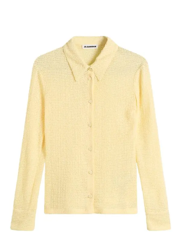 JIL SANDER Loose Knit Cardigan - Pastel Yellow