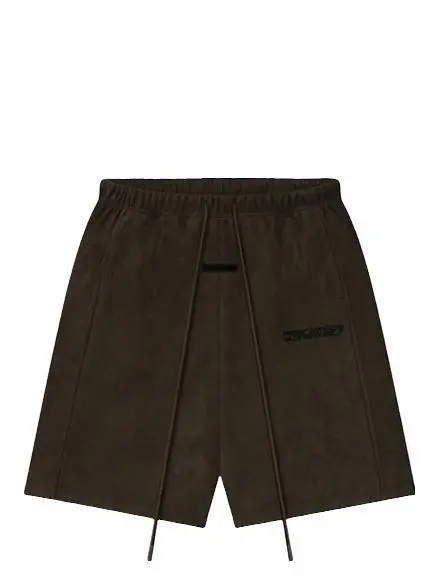 Fear Of God Essentials Suede Fleece Relaxed Short - Brown