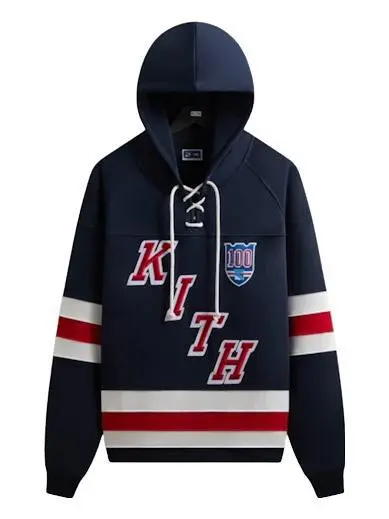 Kith X New York Rangers Retro Delk Hoodie - Nocturnal