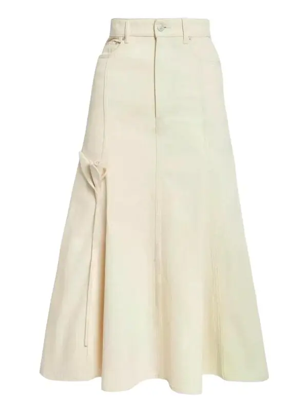Erdem Flared Button-fastening Midi Skirt - Neutrals