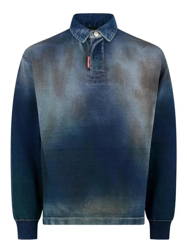 Dsquared2 Long-sleeve Polo Shirt - Blue