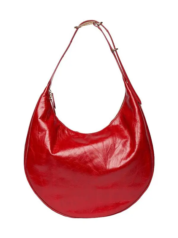 LIFFNER Moon Leather Hobo Bag - Red/gold
