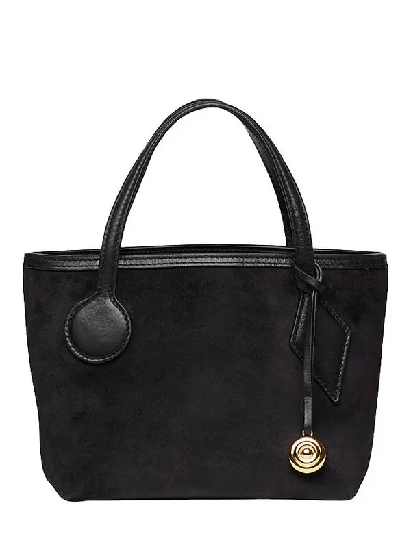 LIFFNER Sprout Micro Suede Tote - Black/gold