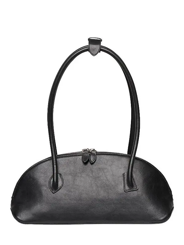 LIFFNER East/west Leather Dome Bag - Black