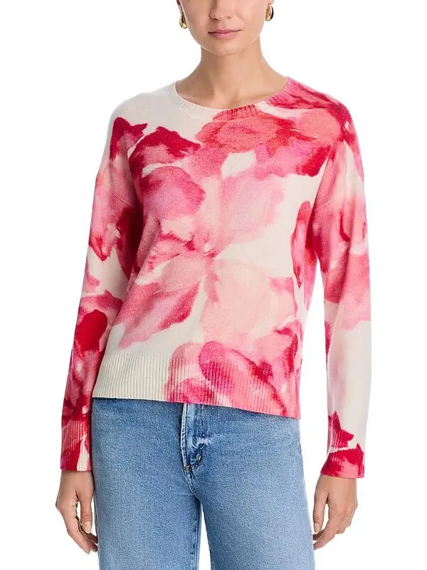 Bloomingdale'S 100% Cashmere Crewneck Sweater - Pink Multi