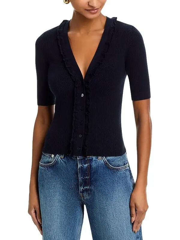 Paige Demetra Short Sleeve Cardigan - Deep Navy