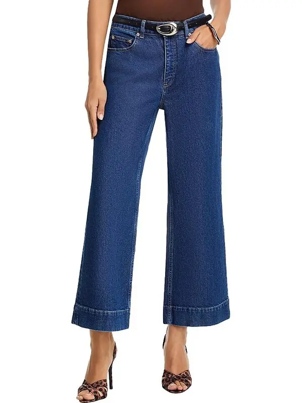 Cinq À Sept Joey Wide Leg Ankle Jeans - Tide