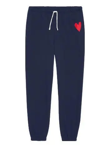 PRIMARY 24/7 Heart Sweatpants - Navy Lollipop