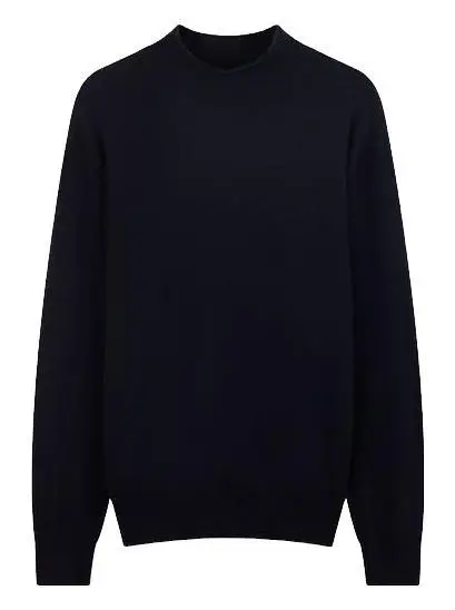 Gobi Cashmere Mock Neck Cashmere Sweater - Navy Blazer