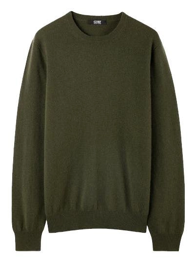 Gobi Cashmere Crewneck Cashmere Sweater - Avocado