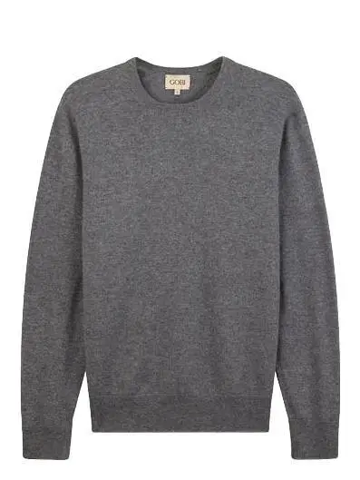 Gobi Cashmere Timeless Crewneck Cashmere Sweater - Dim Gray
