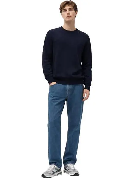 Gobi Cashmere Crewneck Cashmere Sweater - Navy Blazer