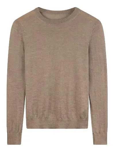 Gobi Cashmere Crew Neck Sweater - Timber Wolf