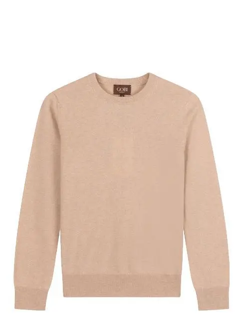 Gobi Cashmere Timeless Crewneck Sweater - Beige