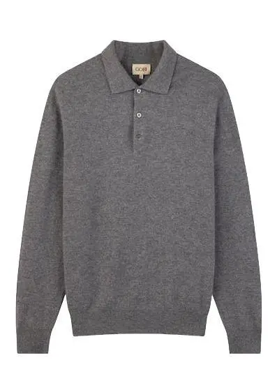 Gobi Cashmere Timeless Cashmere Polo Sweater - Dim Gray